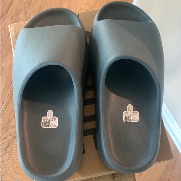 adidas | Shoes | Adidas Gray Yay Authentic Slides With Contoured ...